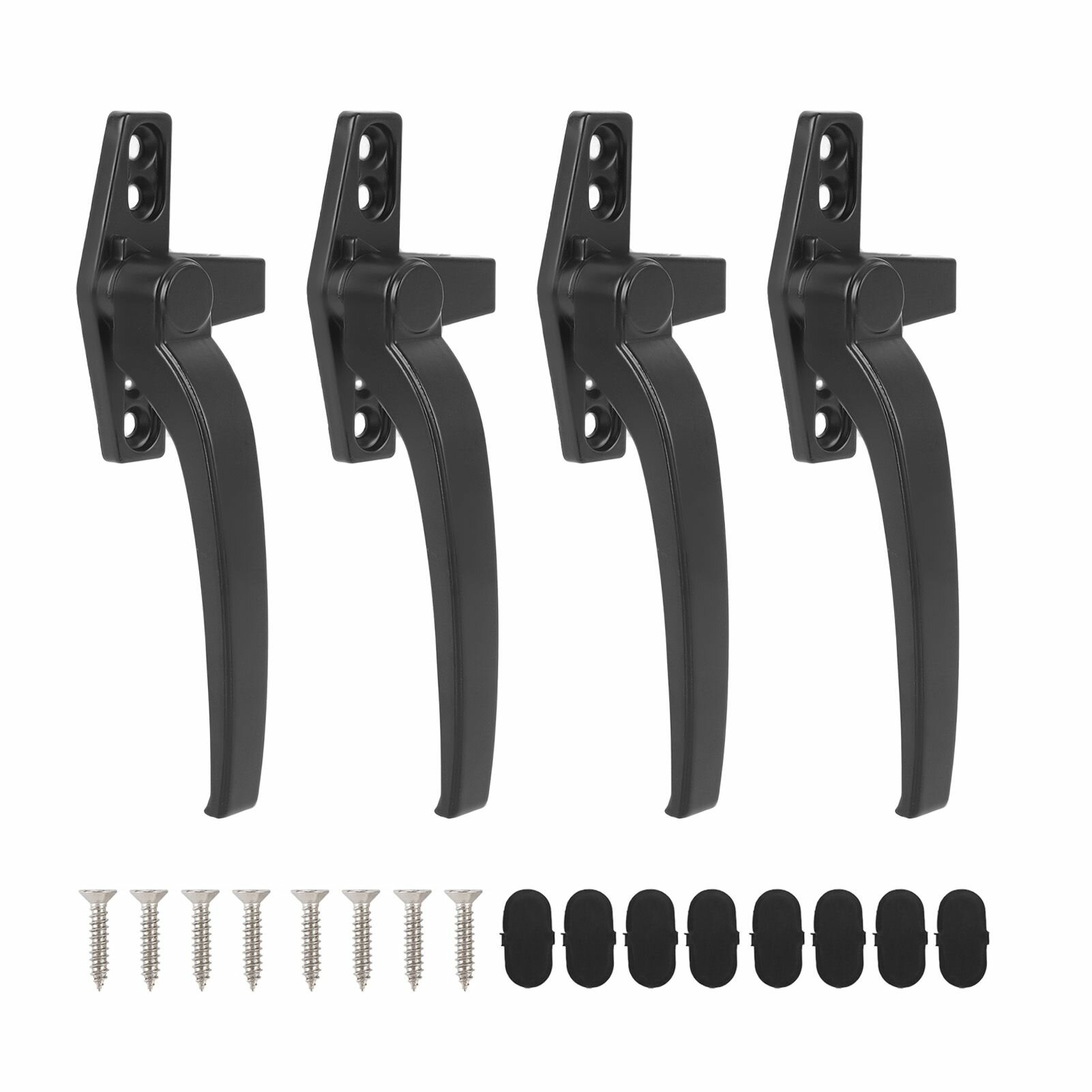 Ручка из алюминиевого сплава для оконной двери Flat Open External Push Casement Security Lock Hardware Left Black