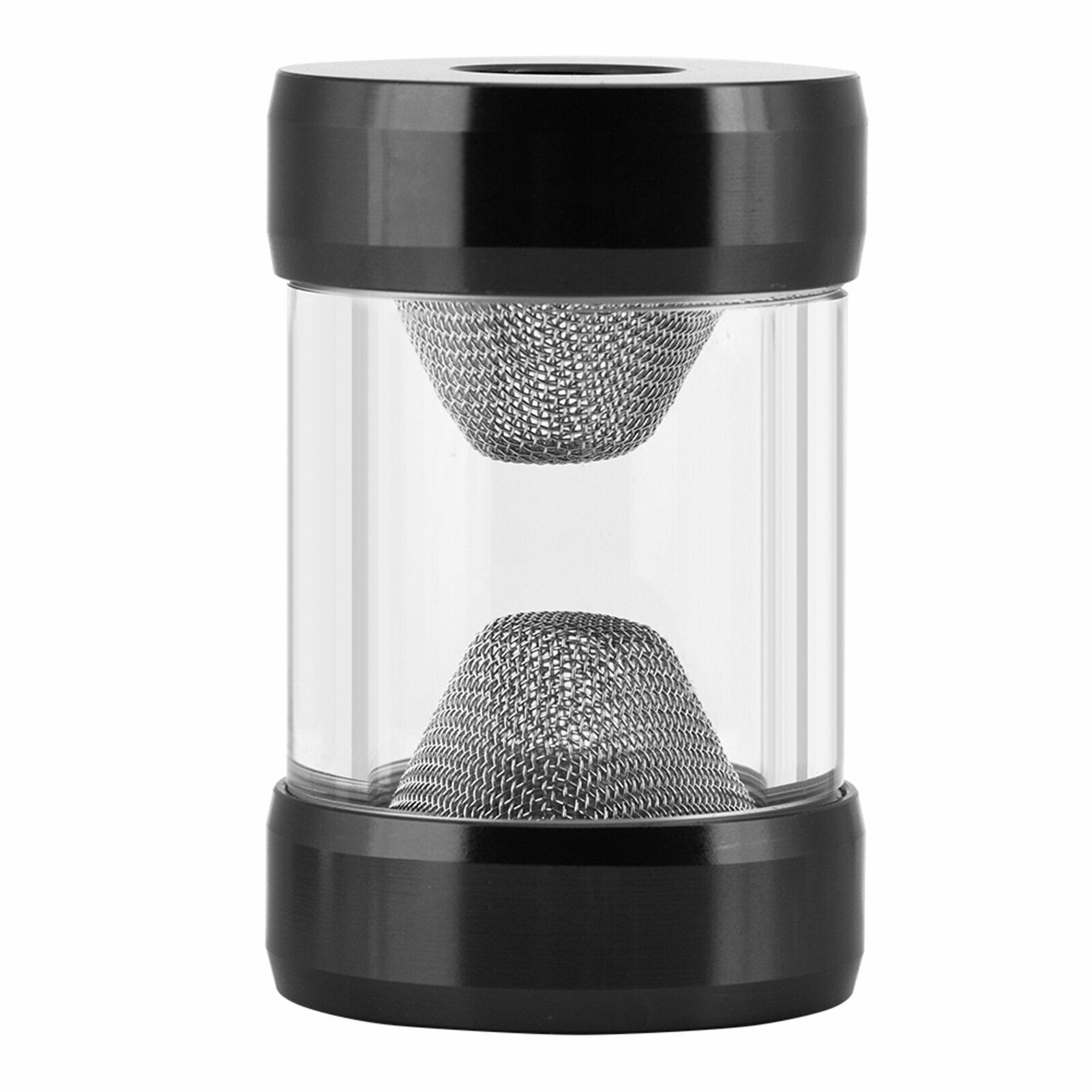G1/4 Inner Thread Water Cooling Filter Fine Screen Funnel Shaped for Computer (Black)
