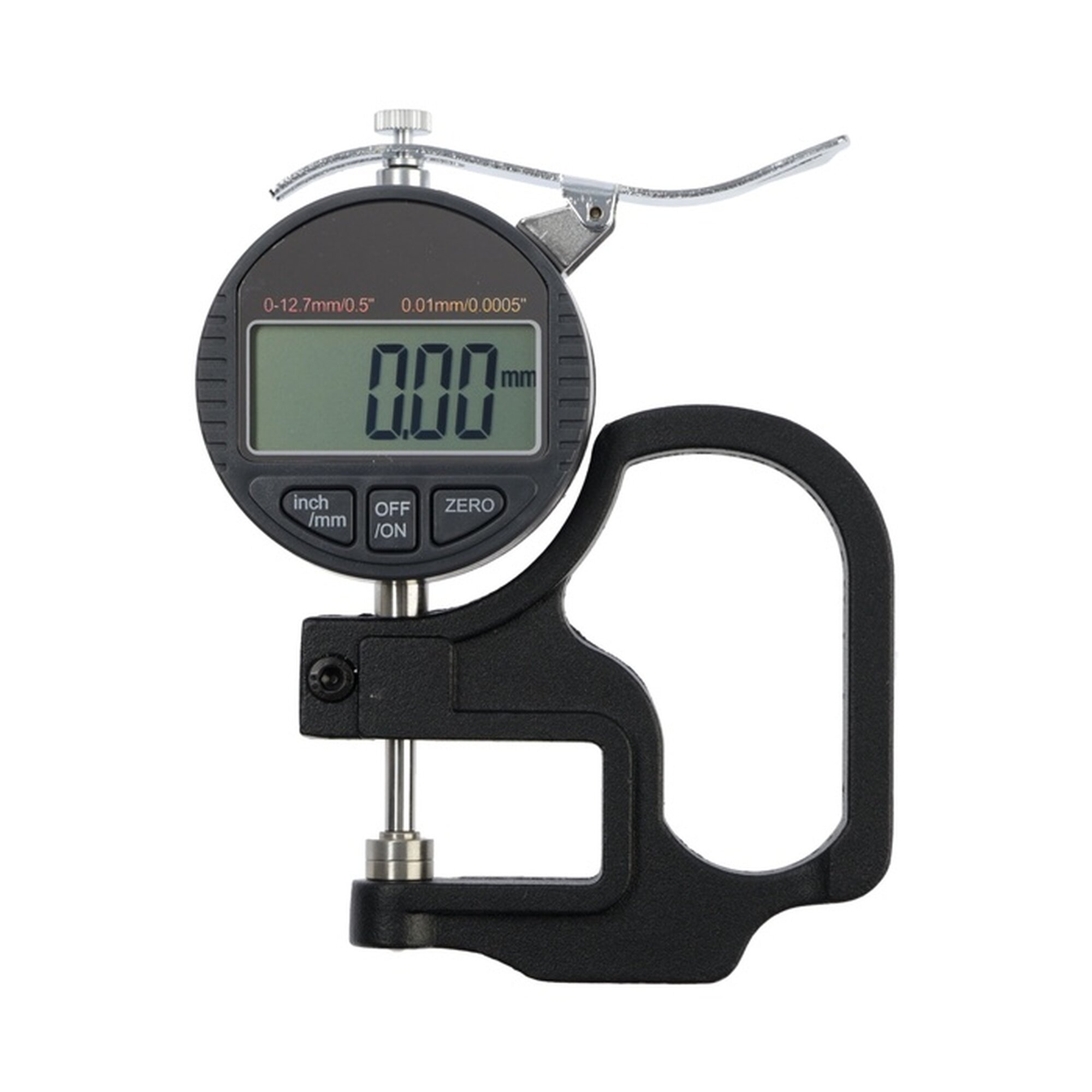 Толщиномер электронный тундра, металлический, диапазон 0-12.7 мм, точность 0.01 мм