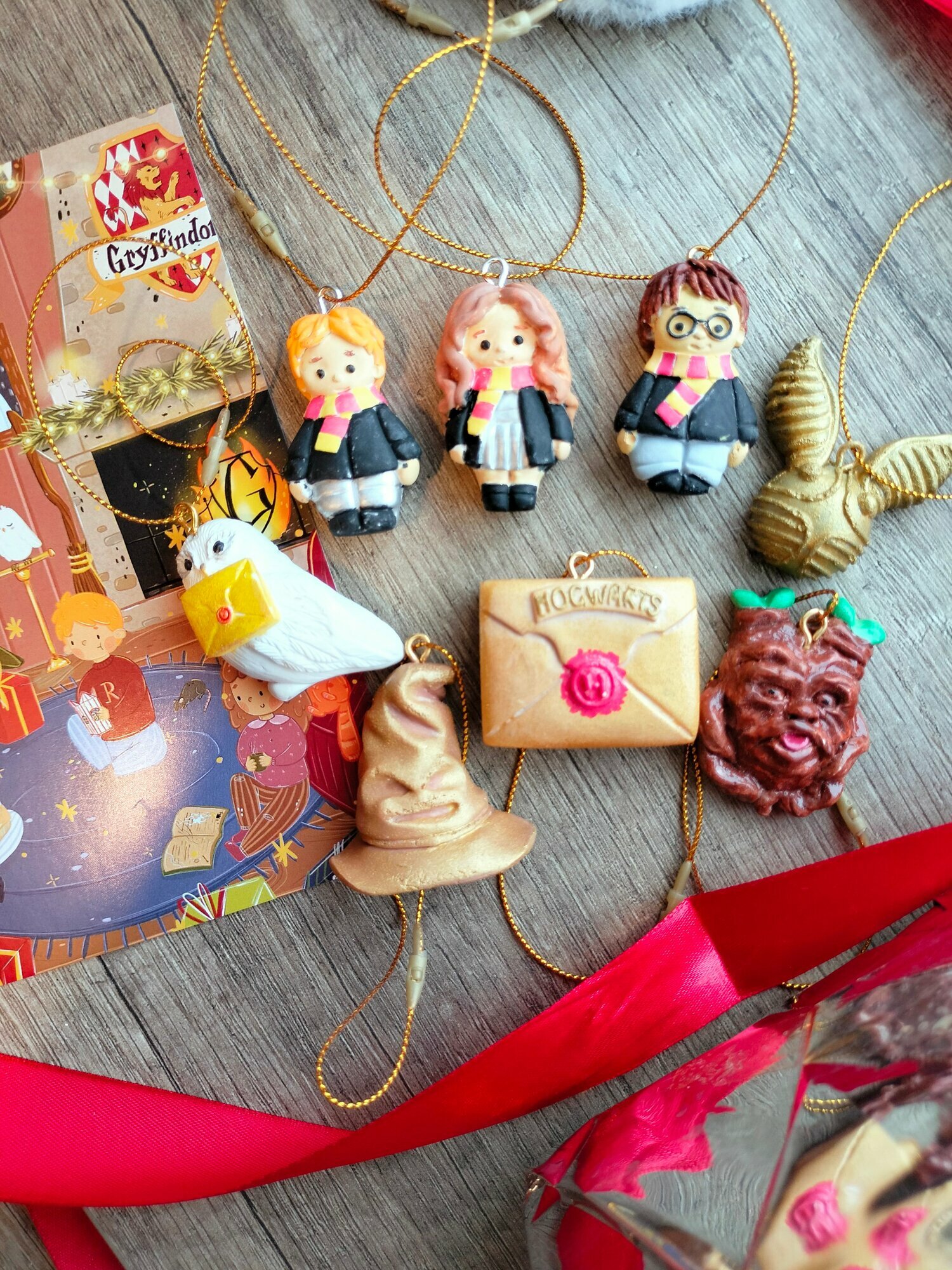 Набор елочных игрушек Волшебный мир Гарри Поттера, 8 фигурок, на подарок, новый год