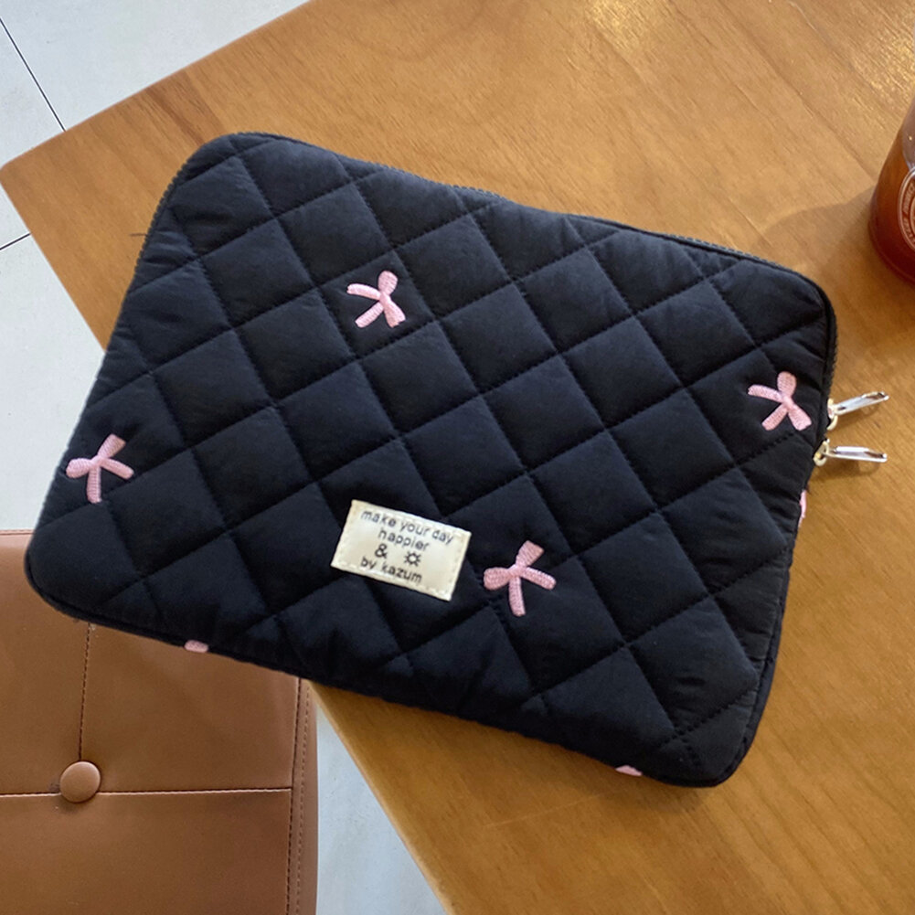 Чехол для ноутбука 11/13/15 дюймов, стеганый мягкий чехол для ноутбука с принтом банта, чехол для планшета для iPad, защита планшета