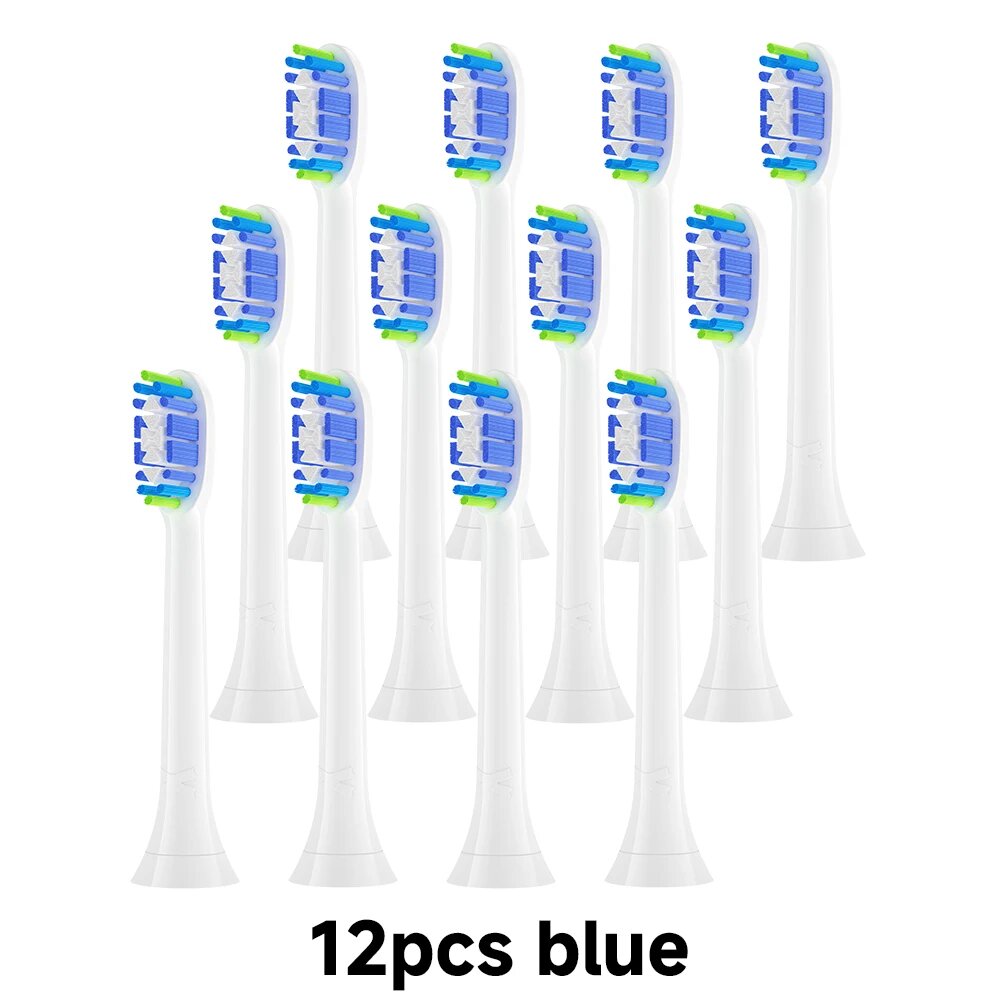 Сменные насадки для щеток, 8 шт, совместимые с насадками для электрических зубных щеток Philips Sonicare DiamondClean HX3/HX6/HX9 HX6064