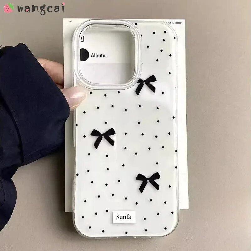 Элегантный чехол для телефона с бантом для Honor X9D X9C X9B X9A X9 X8C X8B X8A X8 X6 X7D X7C X7B X7 X6C X6B X6A Plus, чехол в горошек с рисунком