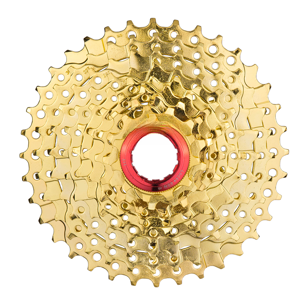 ZTTO Gold MTB Bike Cassette Sprocket Parts 9 Speed 11-13-15-18-21-24-28-32-36T 415g 0.91lb 10 Speed 11-13-15-17-19-21-24-28-32-36T 439g 0.97lb Optional Steel Material