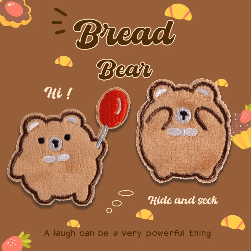 Нашивка Bread Bear, 52x45 мм, Bear Patch 6 — фото 1