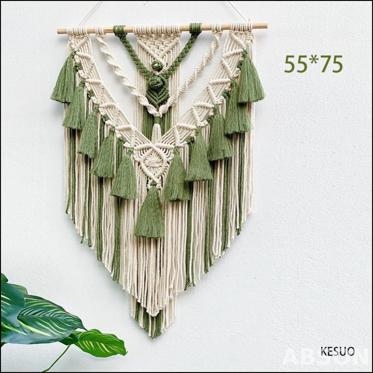 Эксклюзивное панно макраме 55x75 см для скандинавского интерьера