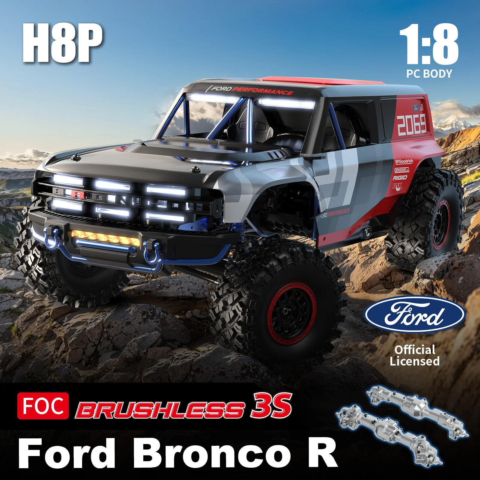 MJX R/C Радиоуправляемый краулер Ford Bronco Baja 1/8 - MJX-H8P