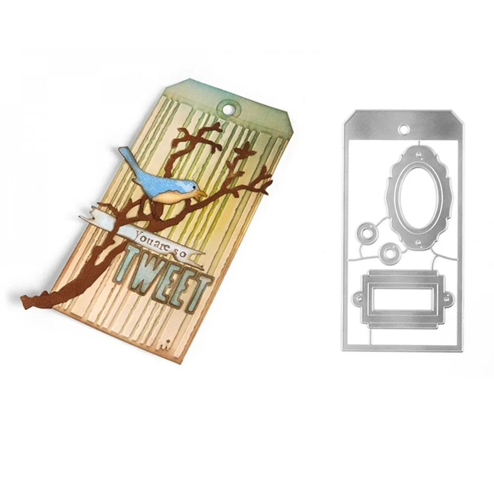 Режущие штампы для скрапбукинга, CK0069, дерево и птичка