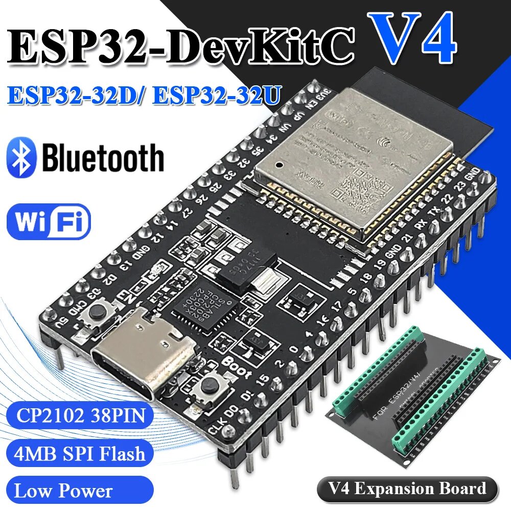 ESP32-32D ESP32-32U плата разработки 2pcs, 32D Type-C — фото 1
