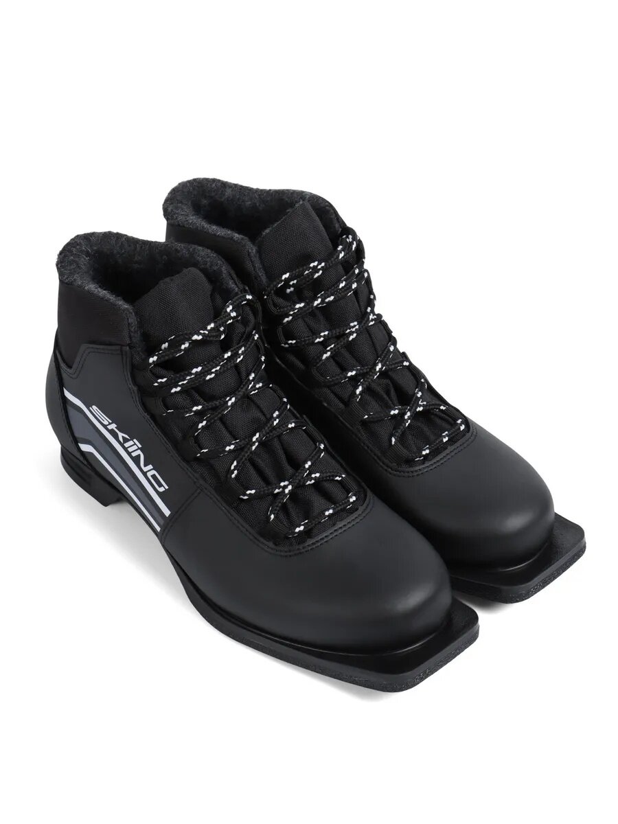 Ботинки лыжные SkiingIK1 TREK, NN75, р. 37, искусственная кожа, чёрные