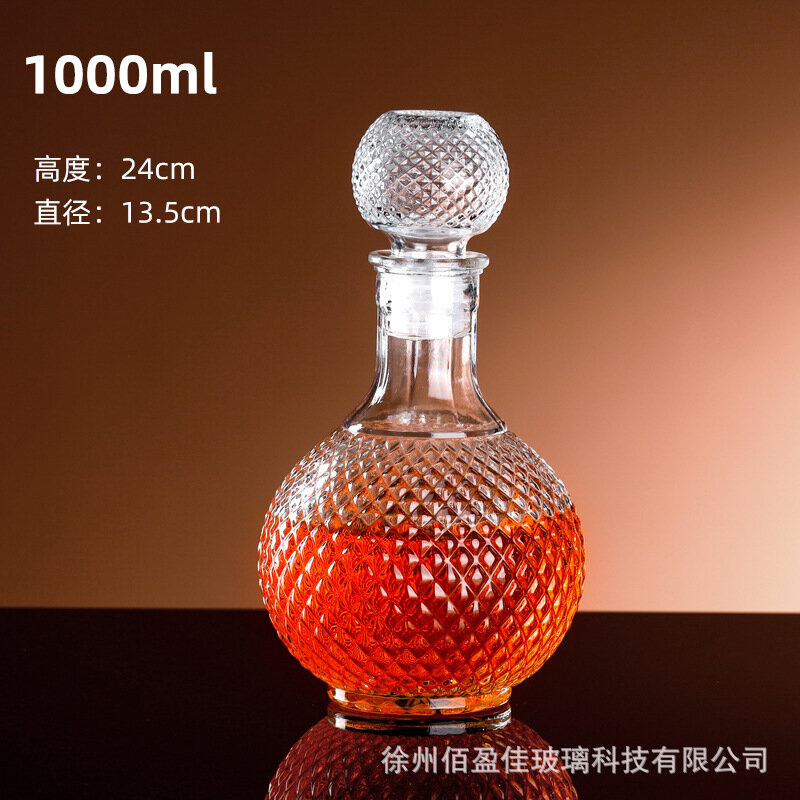Элитная пустая бутылка для вина, декантер для вина, бутылка для красного вина премиум-класса, виски, байцзю, лечебное вино, винный кувшин с крышкой, емкость для хранения вина в европейском стиле.