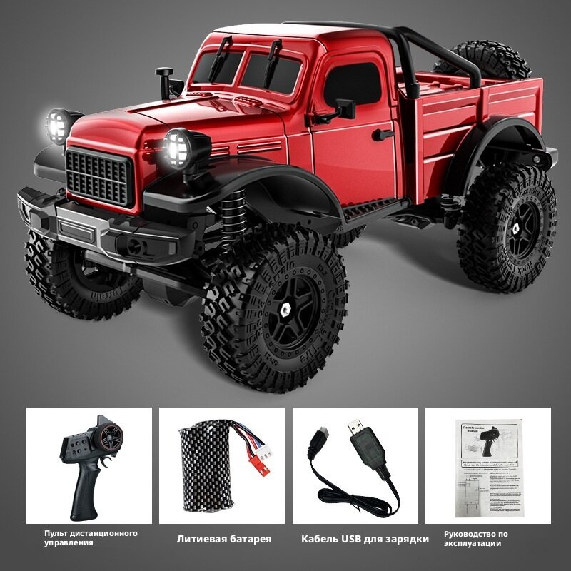 C8813 Радиоуправляемый пикап 1:18 4WD 2.4G Внедорожник скалолаз с LED фарами 3 скорости