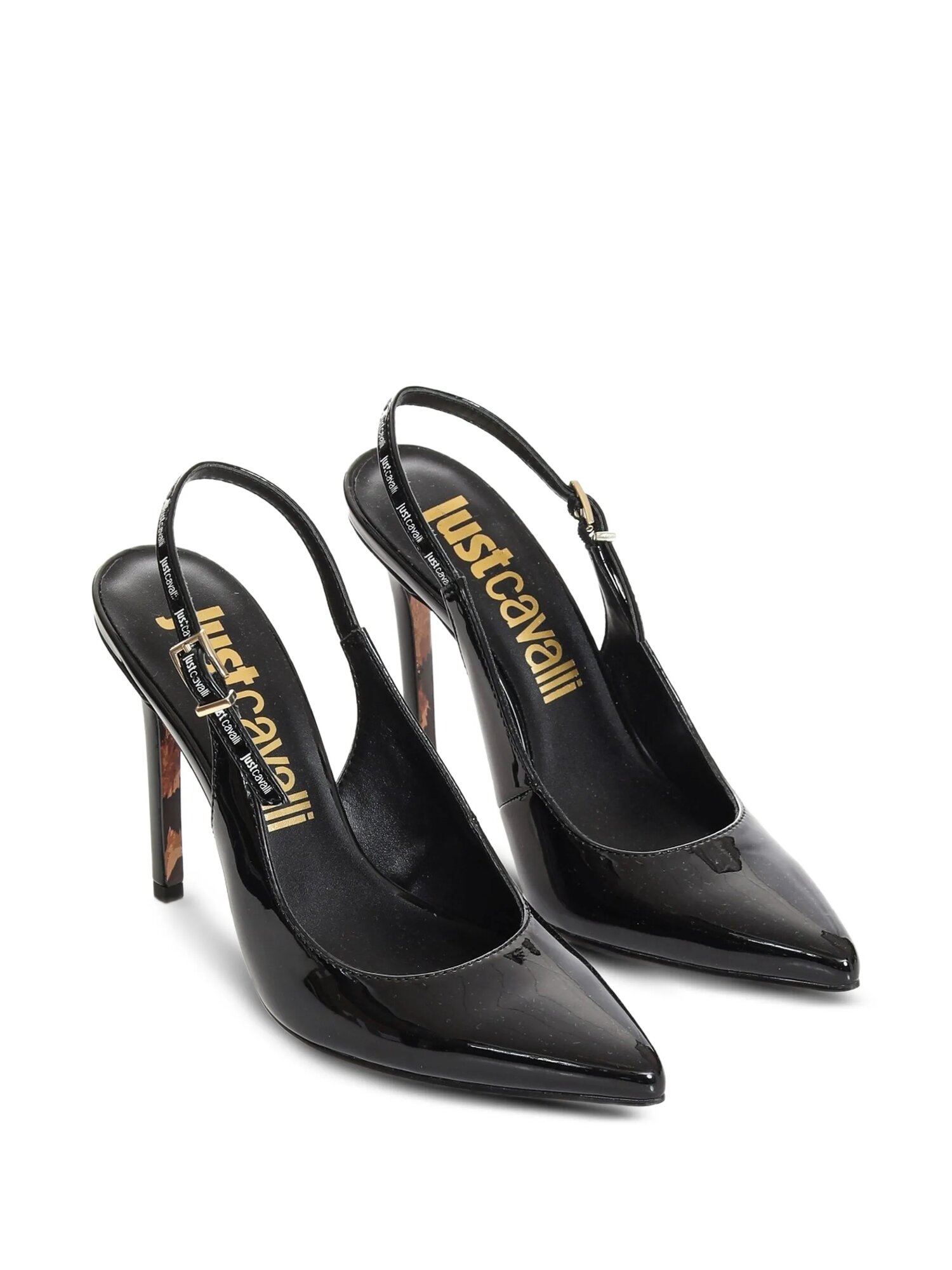 Туфли Just Cavalli Pointed-toe heeled pumps, размер 41, black/black — фото 1