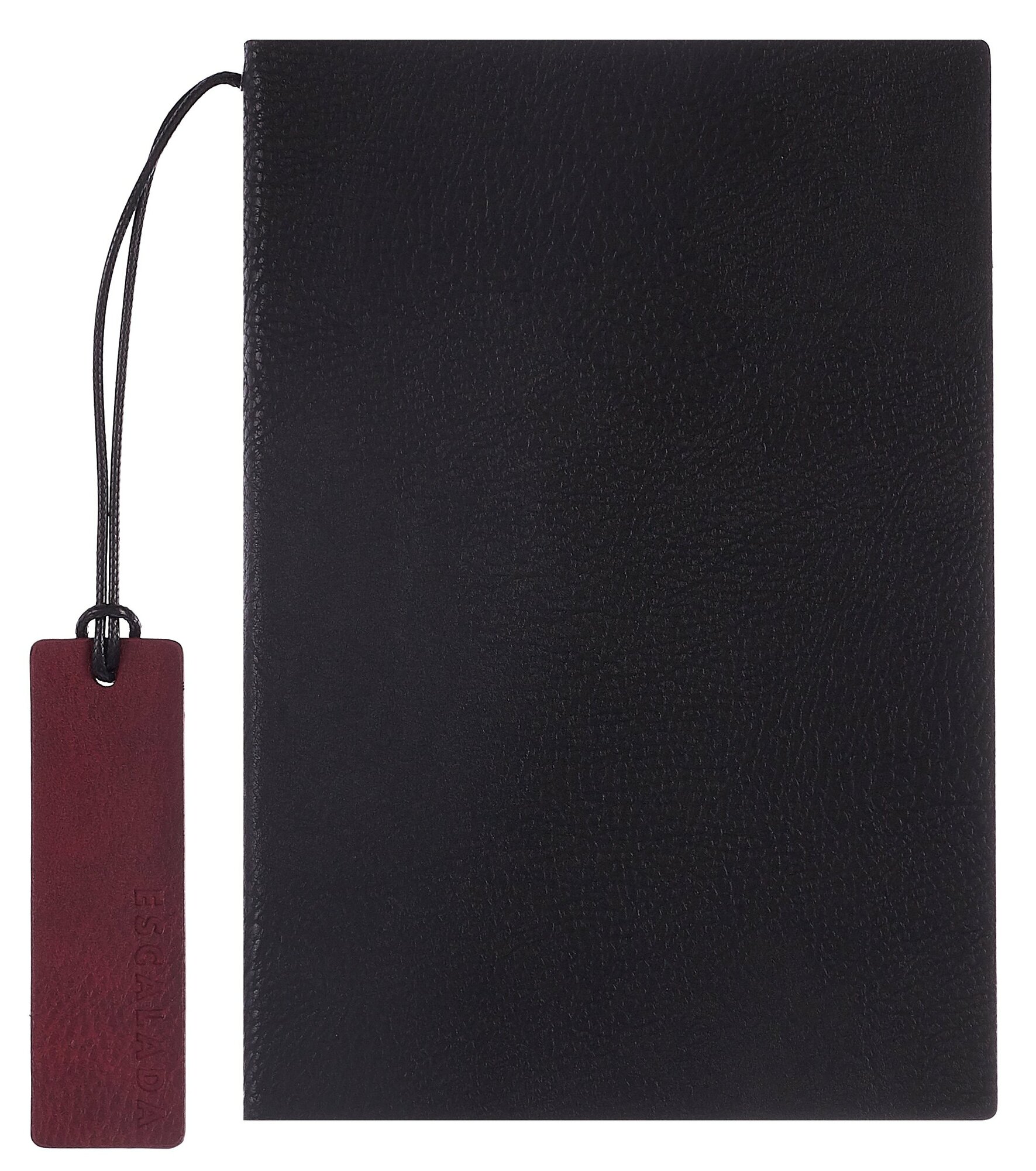 Ежедневник недатированный А5 160 листов "Шеврет" черный, искусственная кожа, мягкий переплет, 2 ляссе