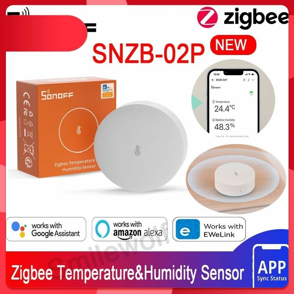 ZigBee Датчик температуры и влажности SONOFF SNZB-02P