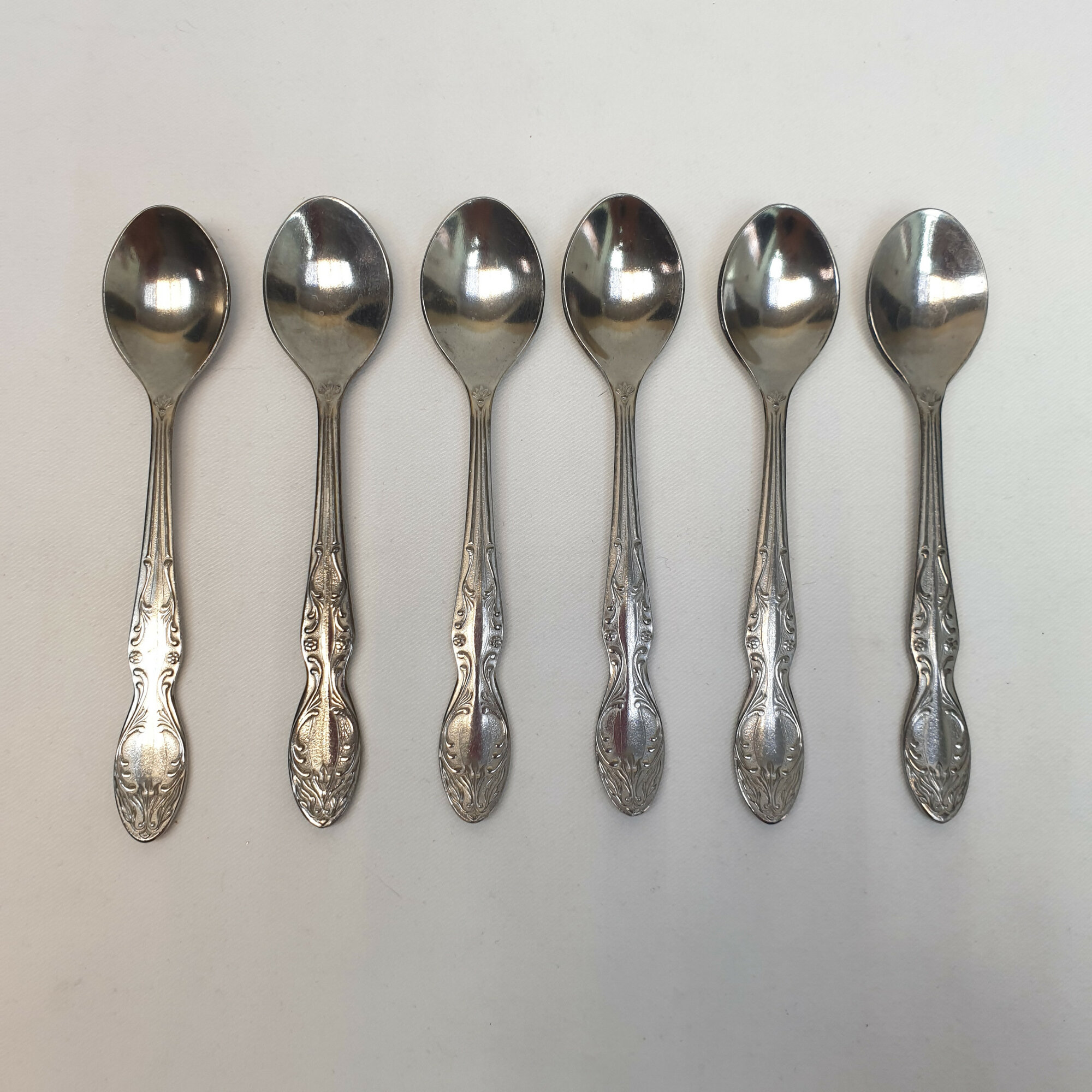 Набор чайных ложек Орловский завод Текмаш 6 штук, нержавейка. Винтаж, СССР