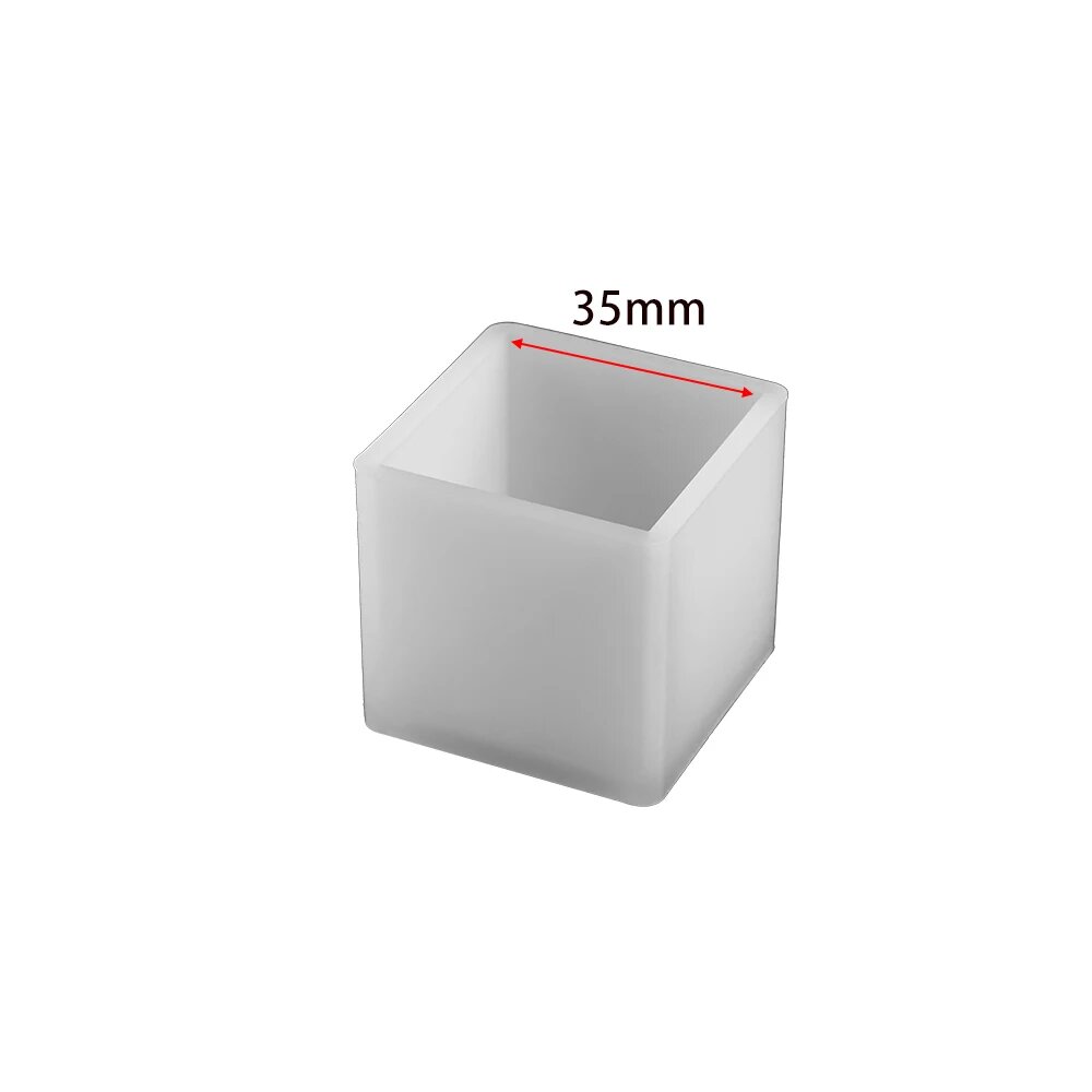 Силиконовые формочки для смолы, 35mm Square, Белый