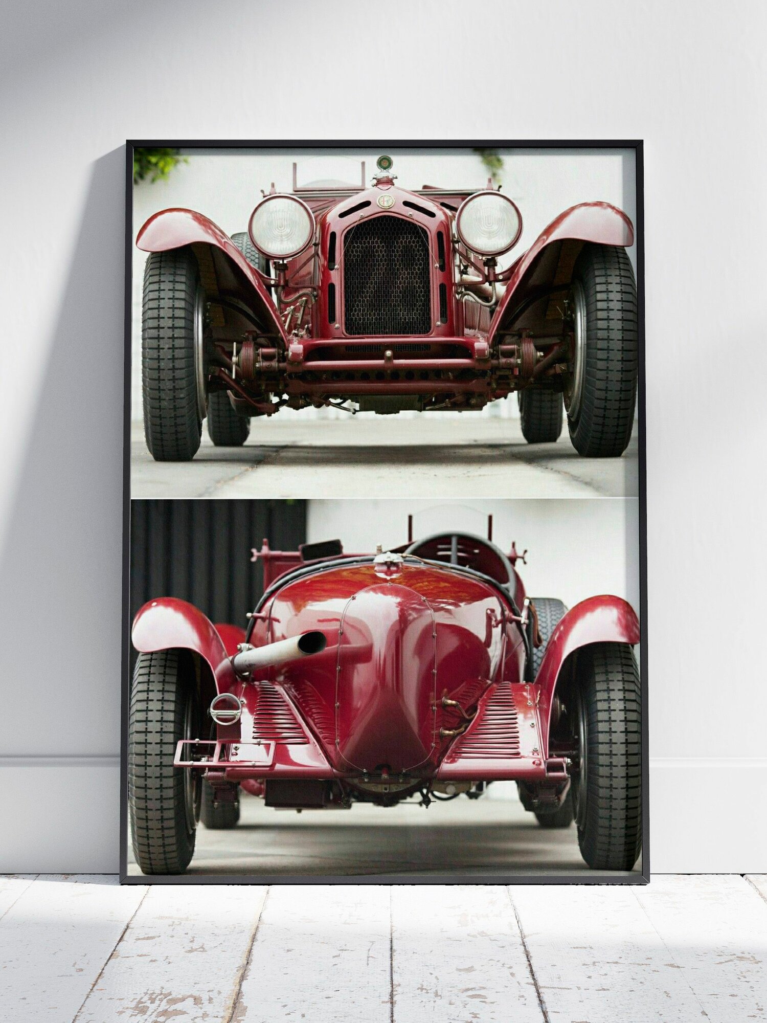 Плакат на стену для интерьера Легенды Авто (Альфа Ромео 8C 2300 LM - Alfa Romeo 8C 2300 LM 1) - Постер по машине формата A3 (30x42 см)