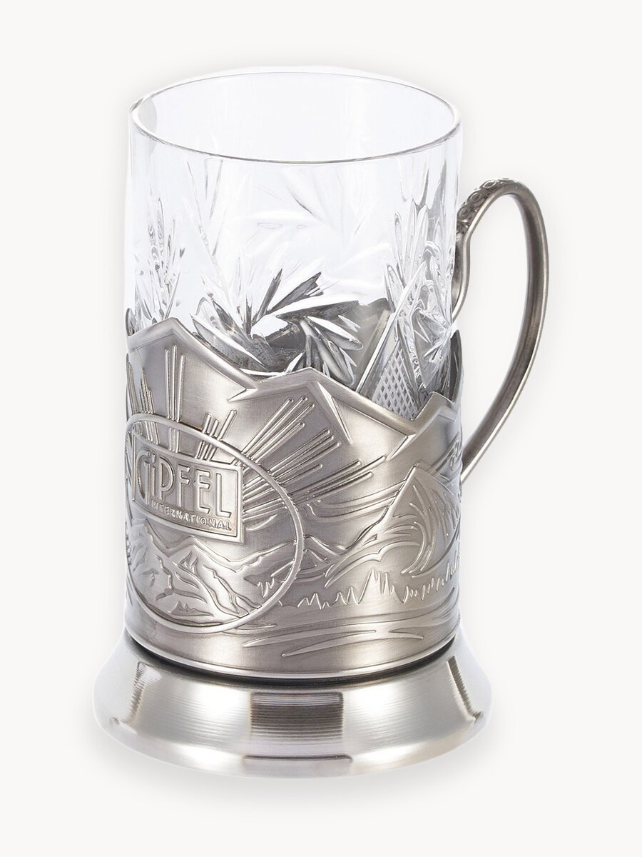 Подстаканник Gipfel 52563 с хрустальным стаканом 250 мл