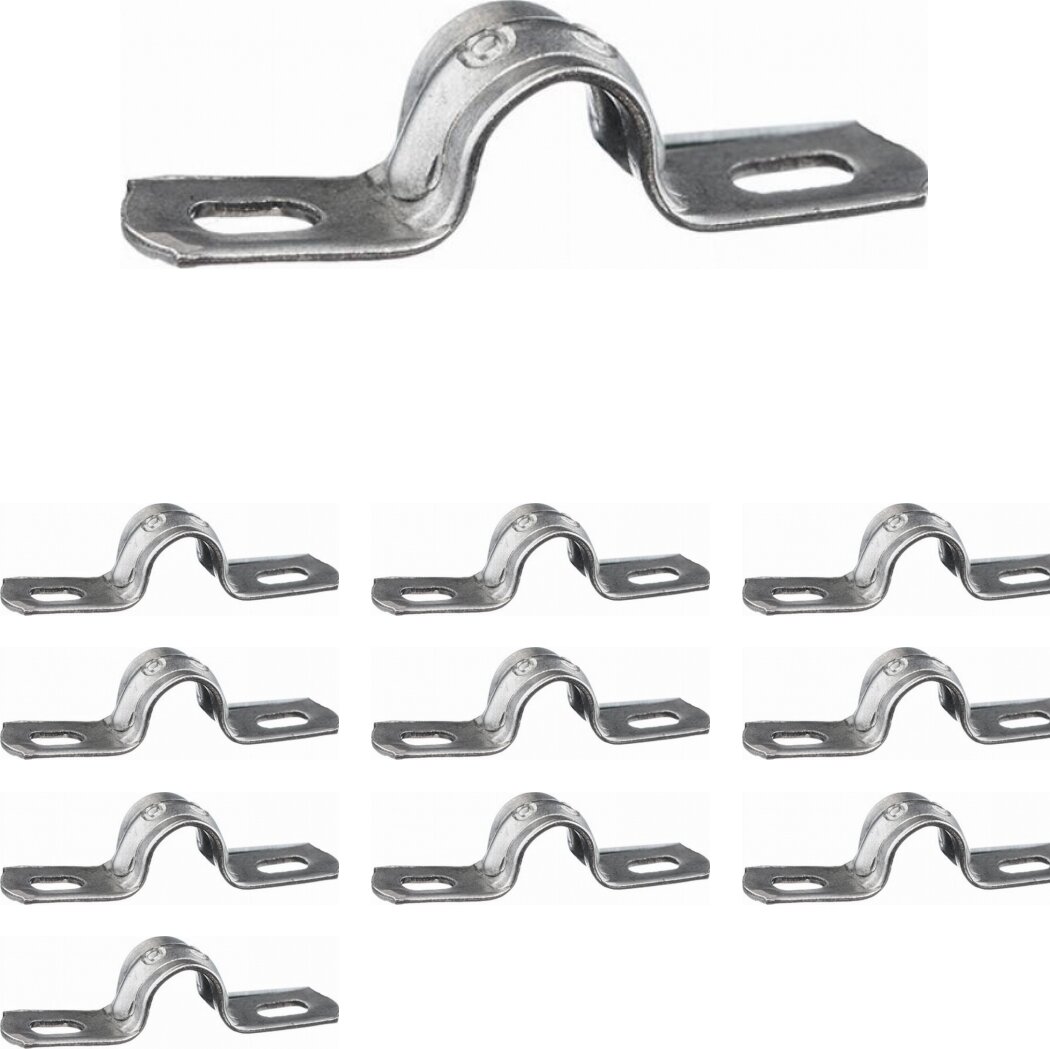 Скоба металлическая двухлапковая D8 (комплект из 10 шт.)