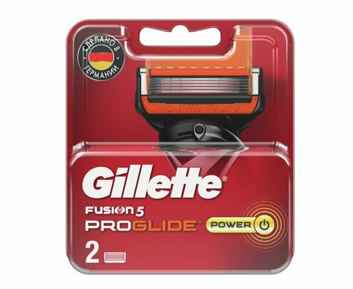 Gillette Сменные кассеты Fusion Proglide Power, 2 шт