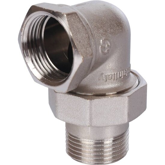 Разъемное соединение Stout SFT-0059-000001 угловое "американка" ВН, никелированное 1"