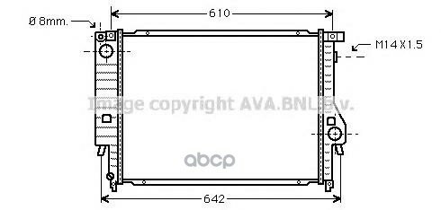 Радиатор системы охлаждения BMW 3, 5, 7 E30, E32, E34 (83>97) Ava арт. BW2047