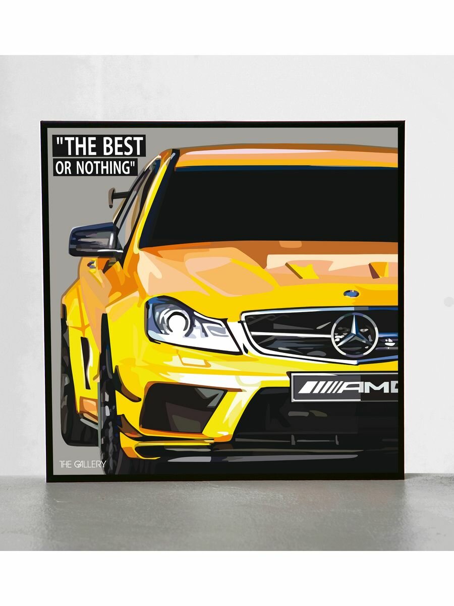 Картина постер Мерседес Mercedes AMG поп-арт 50х50 см