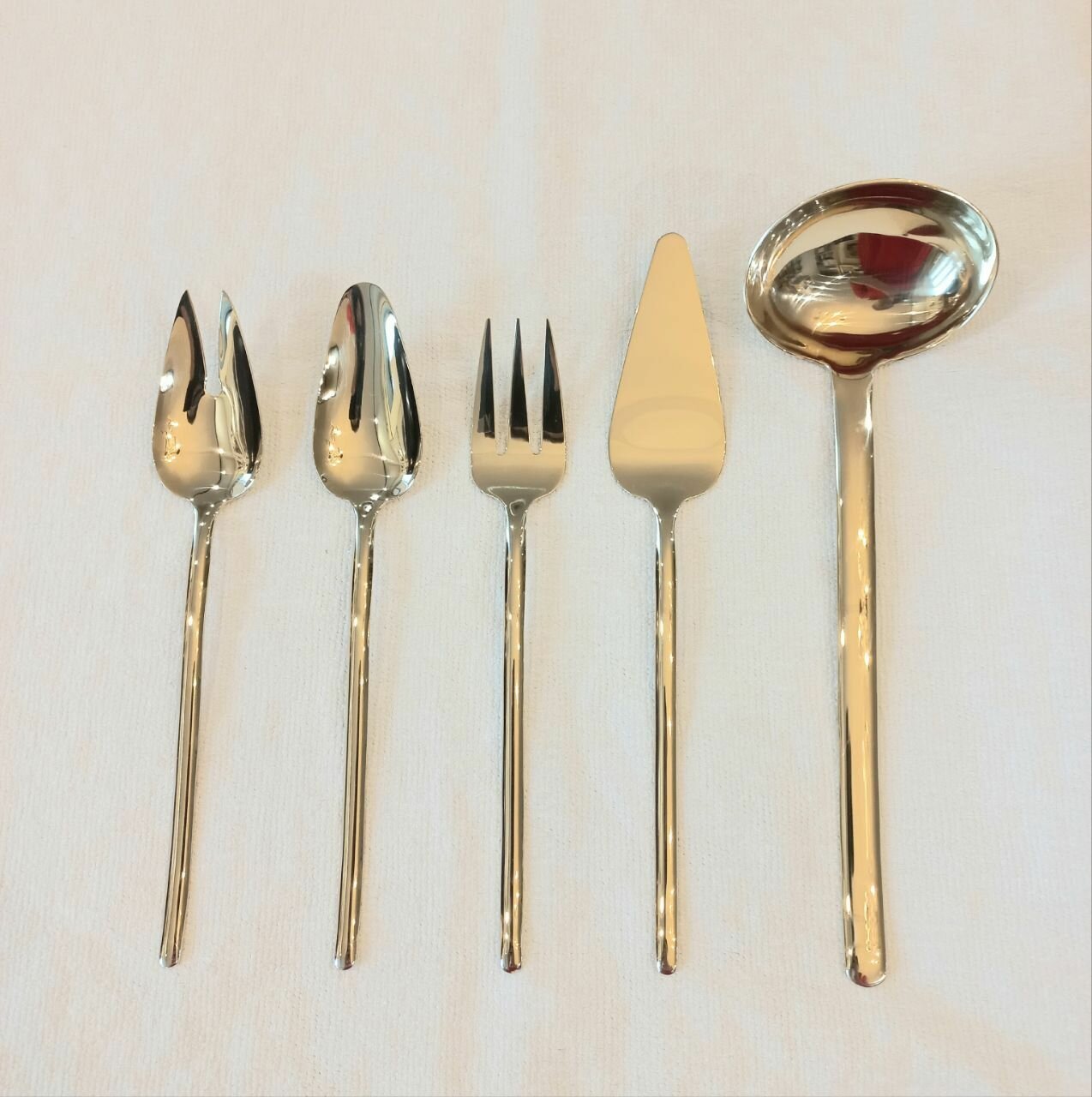 Набор из 5 предметов Herdmar STICK SERVING SET CHAMPAGNE цвет шампань (половник, сервировочные вилка, ложка, ложка для салата, лопатка) подарочная коробка