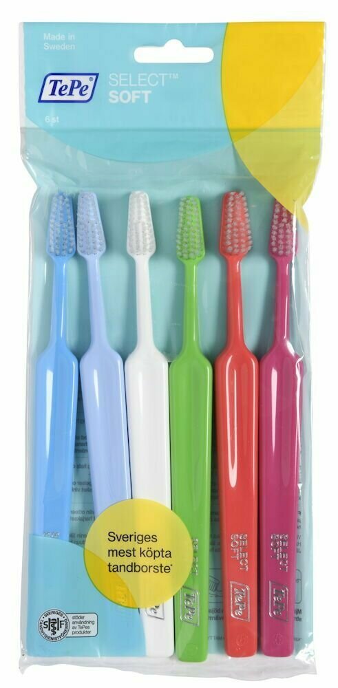 Зубные щетки TePe Select Soft набор из 6 штук (из Финляндии)
