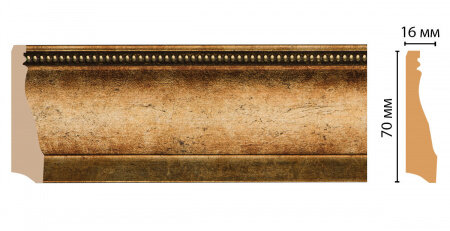 Плинтус Напольный Decomaster 193-57 В70хШ16хД2400 мм / Декомастер.