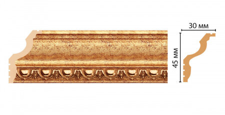 Плинтус Потолочный Decomaster 148D-58 В45хШ30хД2400 мм / Декомастер.