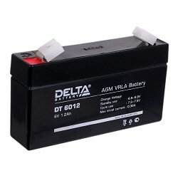 Delta DT 6012 (1,2 А/ч, 6В) свинцово- кислотный аккумулятор