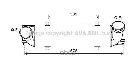 Радиатор интеркулера BMW 335 i 3.0 i 08/06- Ava арт. BW4438