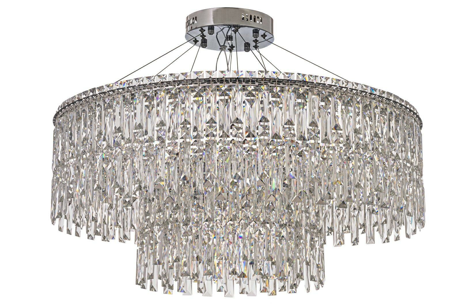 Подвесная хрустальная светодиодная люстра Arti Lampadari Ovindoli L 1.5.80+40.100 N