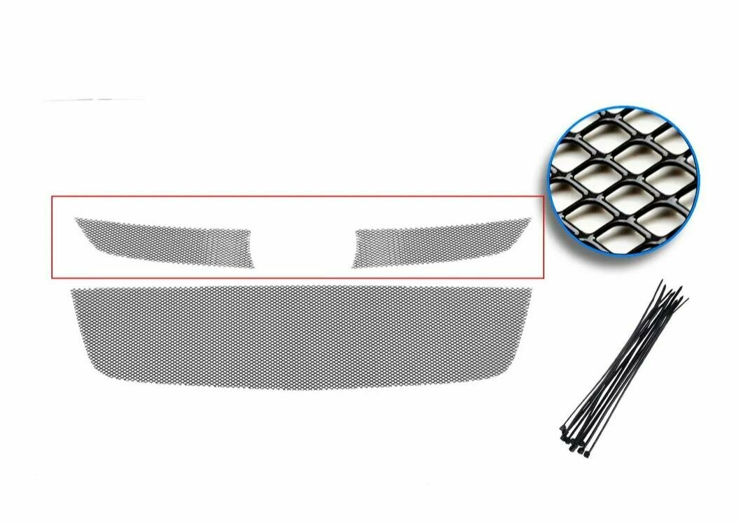 Защитная сетка радиатора для MAZDA CX-7 2006-2010 (I), верх, 2шт