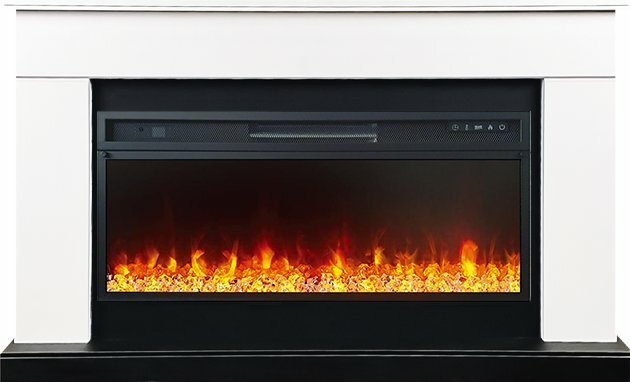 Электрокамин Royal Flame Bergen белый с очагом Vision 42 LED