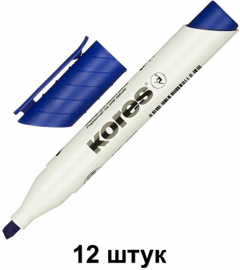 Kores Маркер для белых досок Синий, 3-5 мм, 12 шт