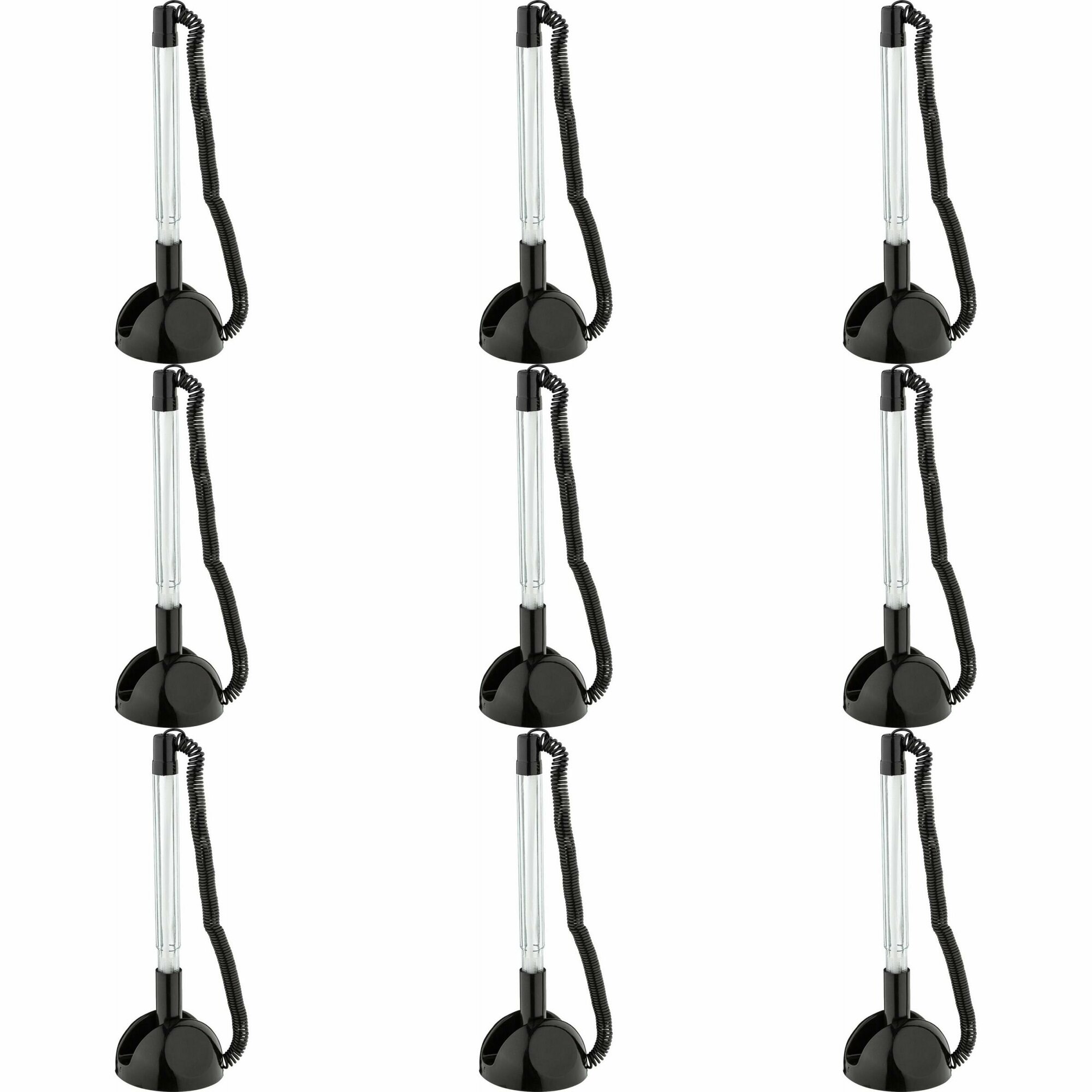 Beifa Ручка шариковая на подставке на липучке, черная, 9 шт