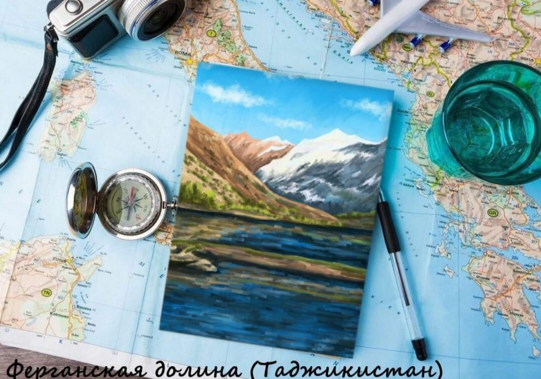 Набор открыток для посткроссинга с горами 6 штук Почтовые открытки