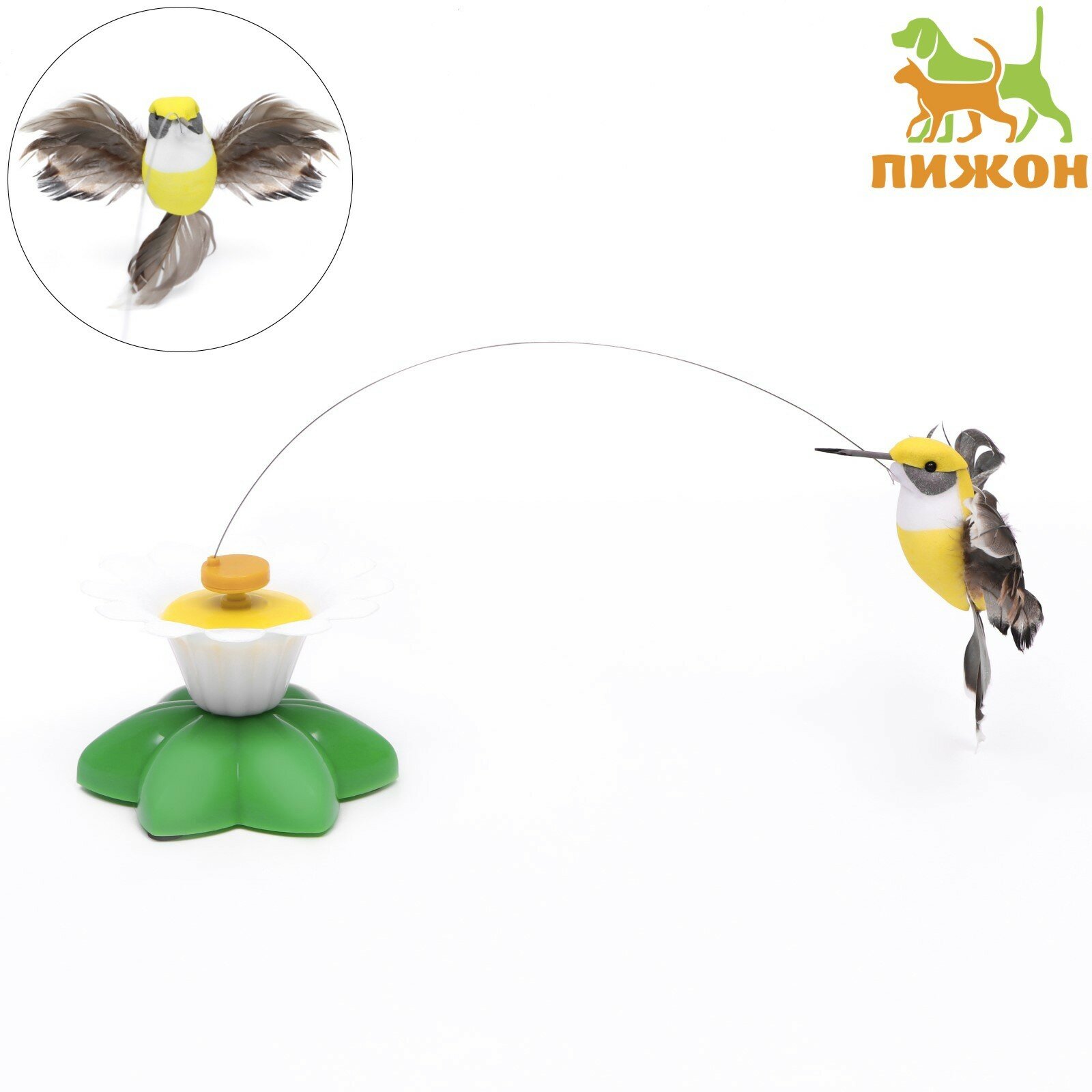 Интерактивная игрушка-дразнилка для кошек "Колибри", 9828815