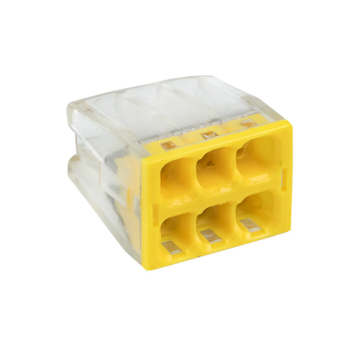 Клемма строительно-монтажная СМК 2273-246 PROxima с пастой 6 отверстий 0.5-2.5мм. кв. EKF plc-smk-2273-246