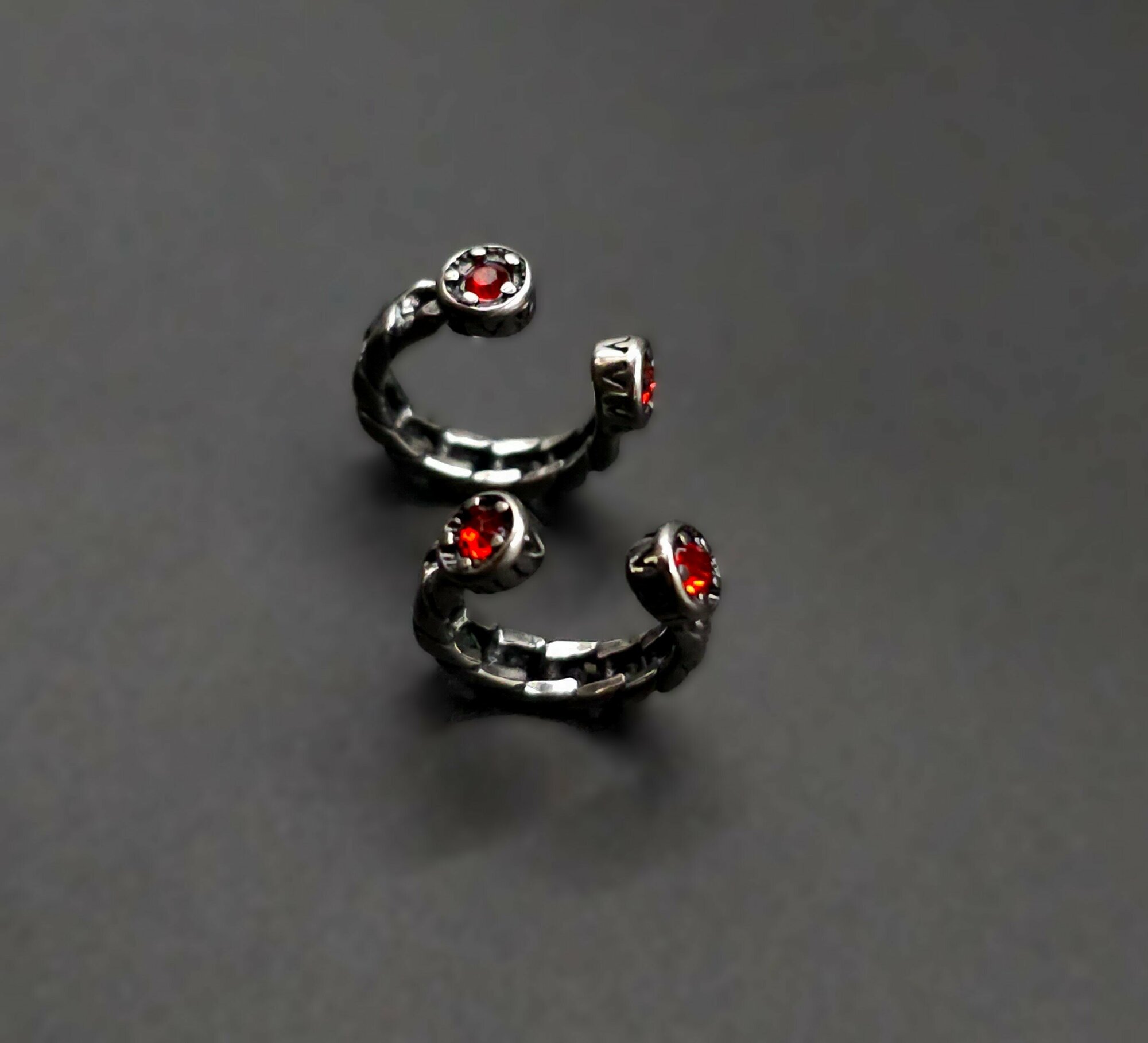 Серьги, циркон, металл, фианит