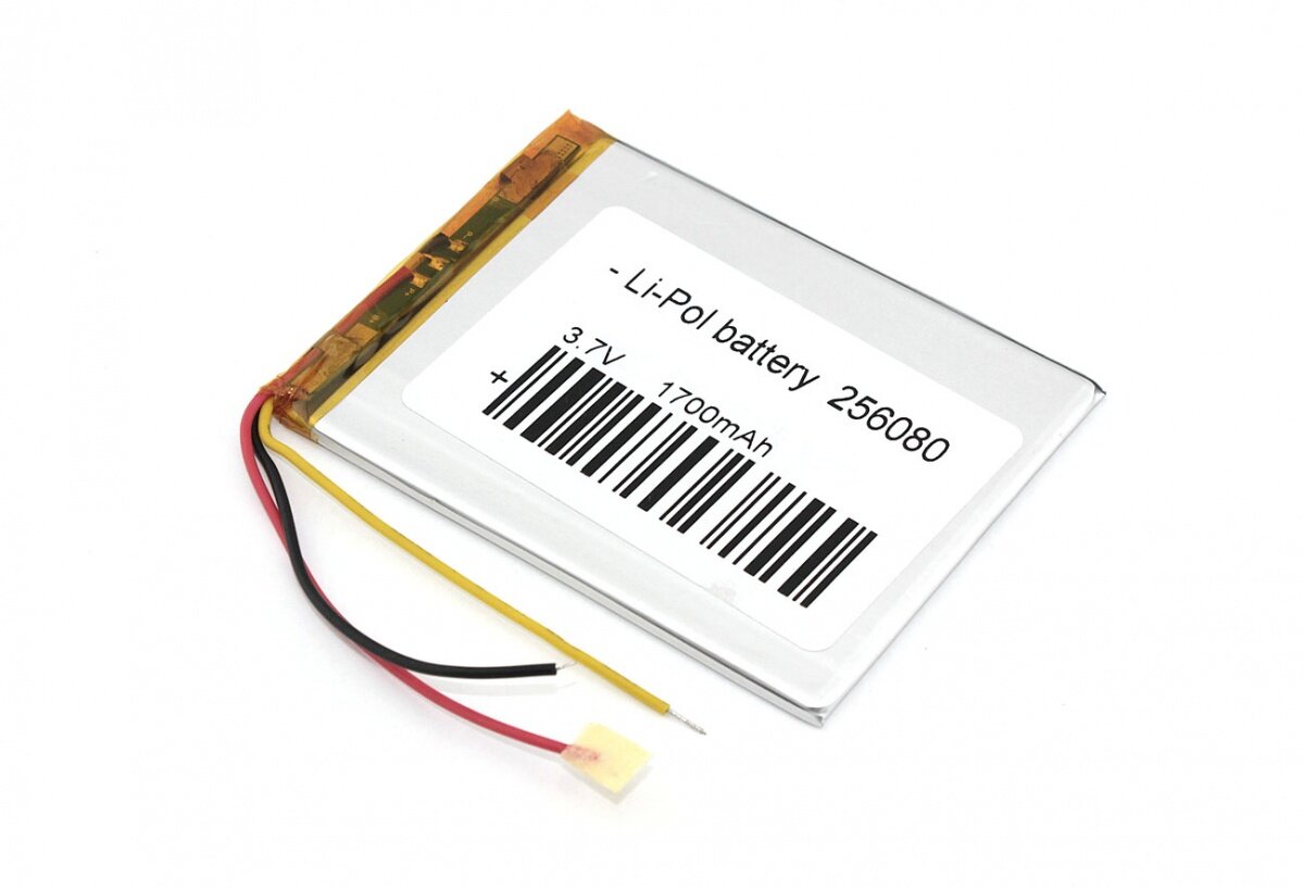 Аккумулятор Li-Pol (батарея) 2.5x60x80mm 3pin 3.7V/1700mAh