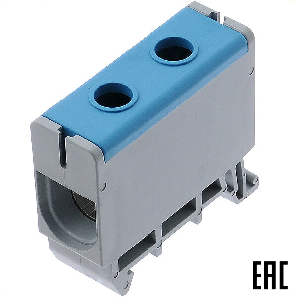 Клемма JHT5-50 (blue) винтовая синяя 2,5-50мм2 160А 800В ширина 18мм (4 шт. в комплекте)