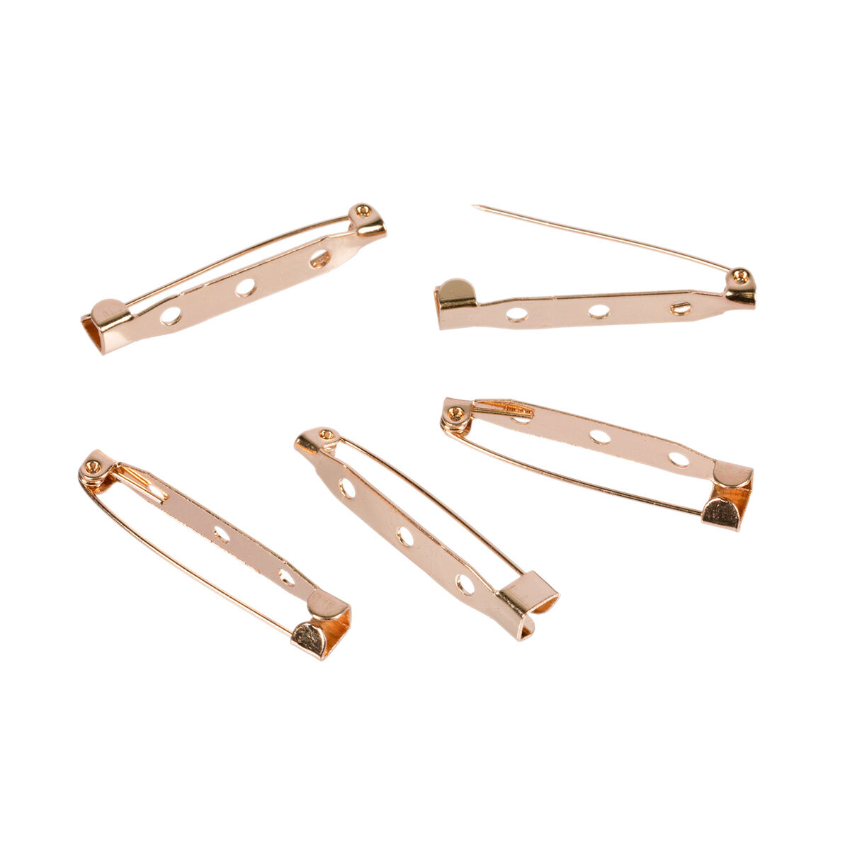 Заготовки для броши "Zlatka" DC-315/5 3.5 см 5 шт №01 под золото