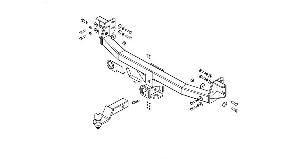 Фаркоп Bizon на Kia Mohave FA 0190-E (с 2017 г. в.)