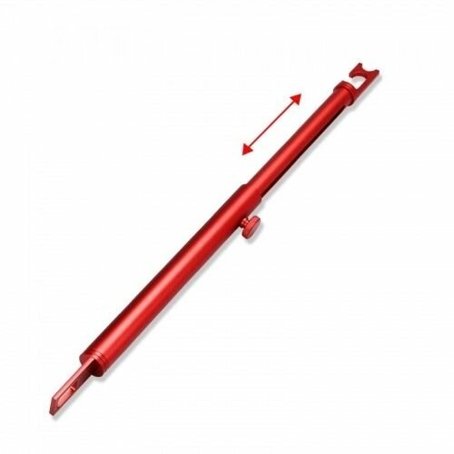 Фиксатор капота, багажника автомобиля, телескопический, длиной 31-47 см, алюминиевый.