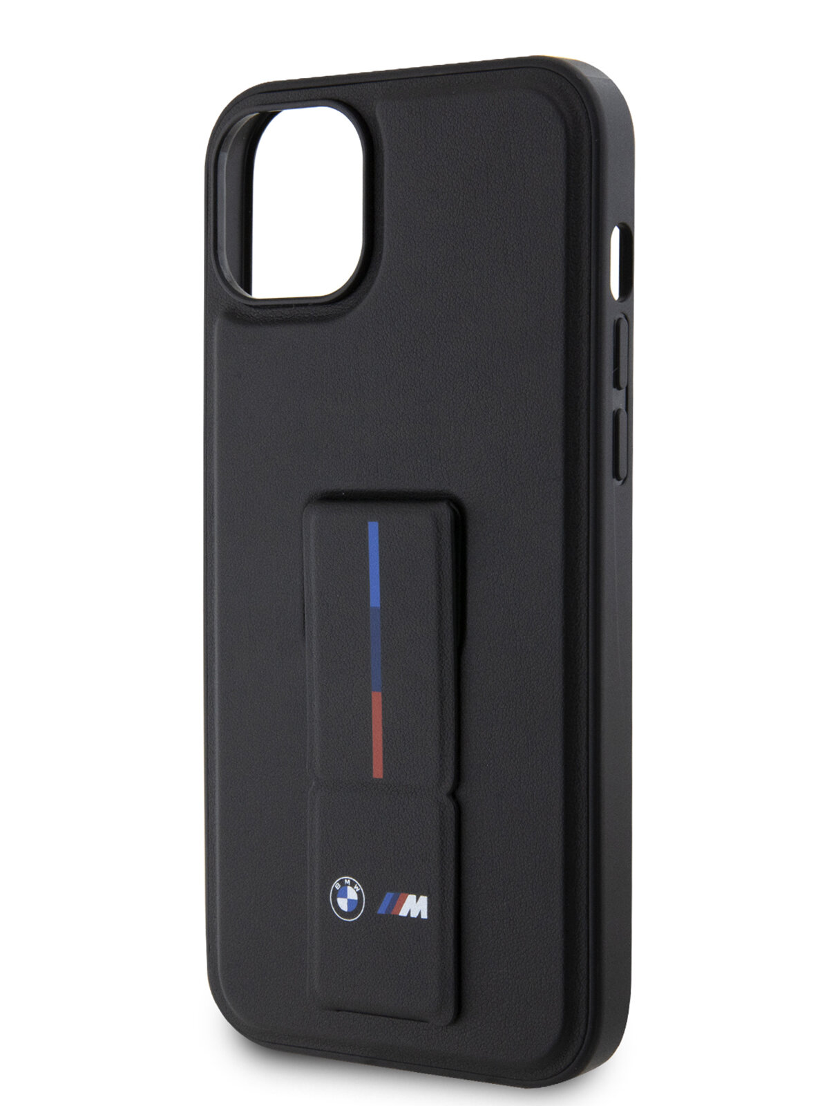 BMW для iPhone 14 Plus чехол M-Collection PU + Grip stand Hot stamp Hard Black