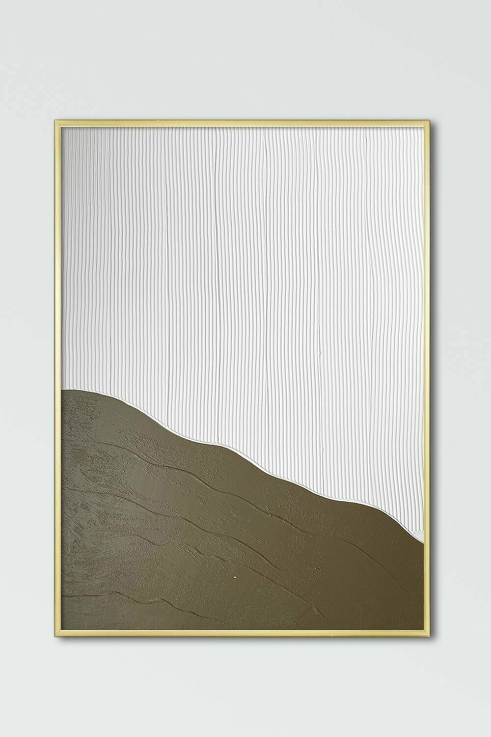 Картина на стену объемная ручной работы DECORMARKT Коричневый склон №2, 50х70 см